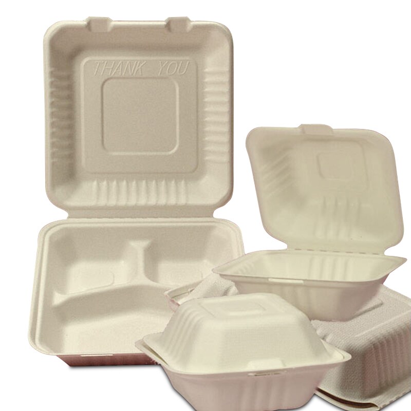 Molded Fiber Clamshell Take-Out Containers