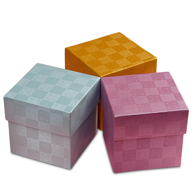 Pearl Colored Cube Boxes
