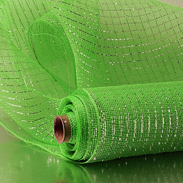 Silver Thread Metallic 21" Deco Mesh