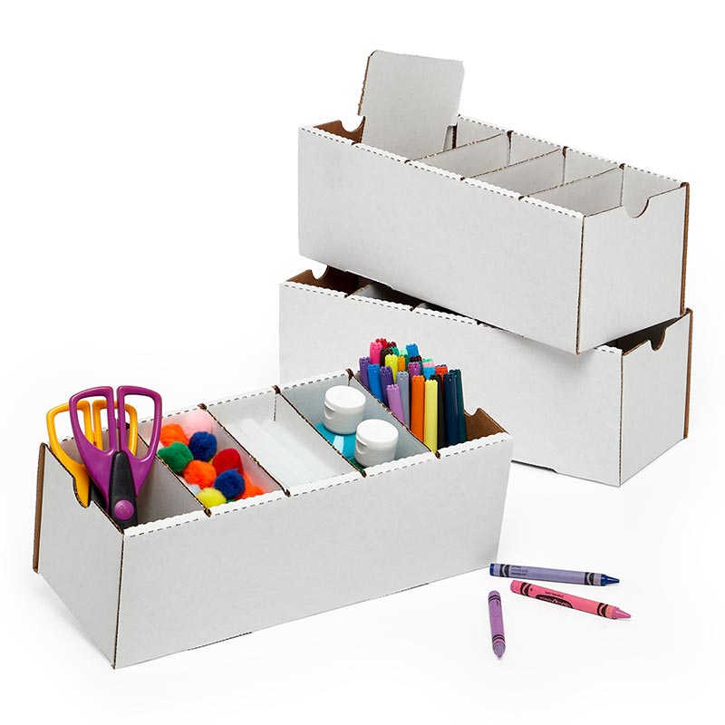 Cardboard Bin Boxes With Dividers