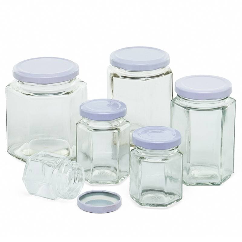 Colored Glass Storage Jars