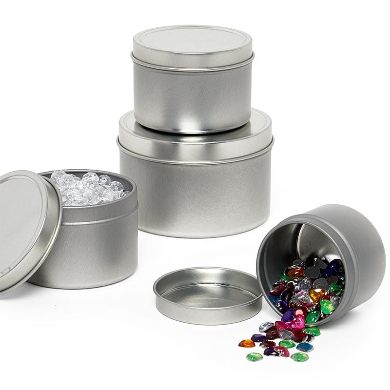 Large Round Metal Containers
