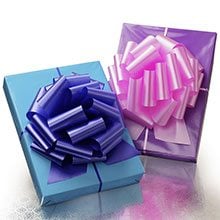 8" Giant Embossed Pull String Bows