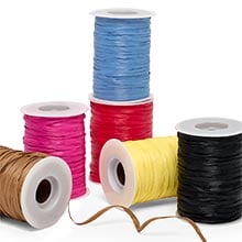 Colored Pearlized Raffia Ribbon