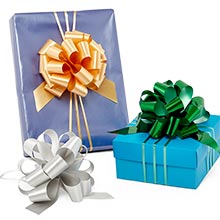 4" Pull String Pom Bows | Gift Decorations