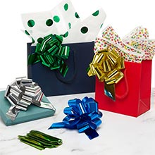 8" Giant Embossed Pull String Bows | Shop PaperMart.com