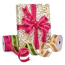 Metallic Edged Satin Center Ribbon