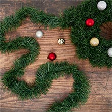 Colored Garland: 4" Metallic Garland