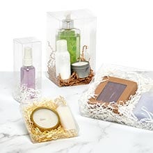 Clear PVC Plastic Boxes - Side Opening W/ Tuck | Shop PaperMart.com