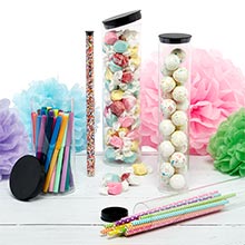 Clear Cylinder Candy Containers