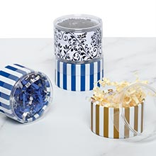 Clear Round Plastic Containers with Lids | Paper Mart